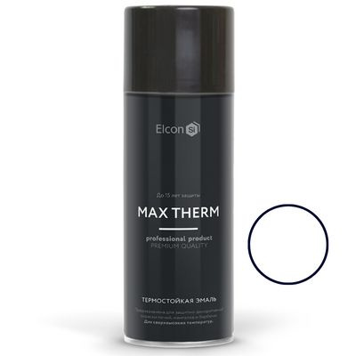 Аэрозольная краска Elcon термоэмальELCON Термостойкая, Быстросохнущая, Кремнийорганическая ...