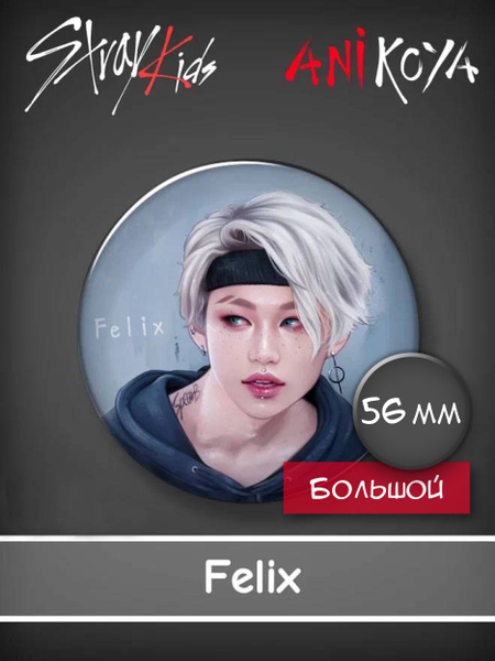 Значки к-pop Стрей Кидс / Stray Kids FELIX 56 мм мерч купить на OZON по низкой цене (734707695)
