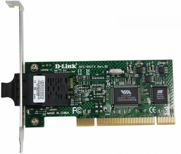 Карта Сетевого Интерфейса PCI Network Adapter with 1 100Base-FX SC port ...