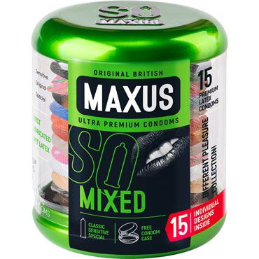 Maxus Mixed, 15 шт. Набор презервативов с железным кейсом - купить с доставкой по выгодным ценам ...