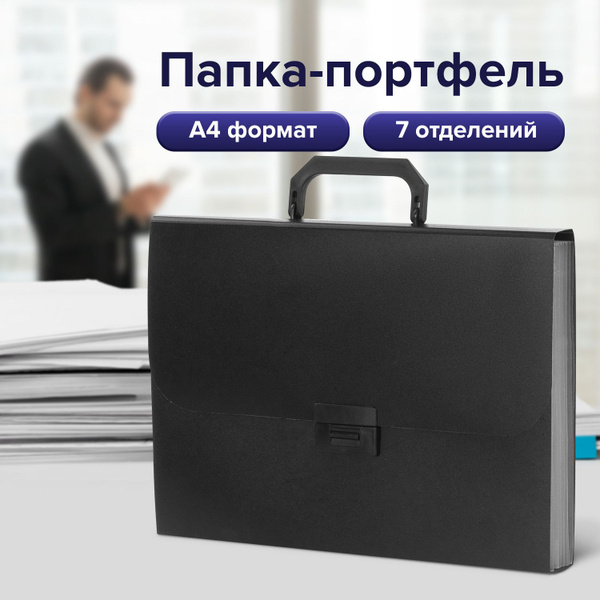 Папка / сумка / портфель для документов канцелярская с ручками ...