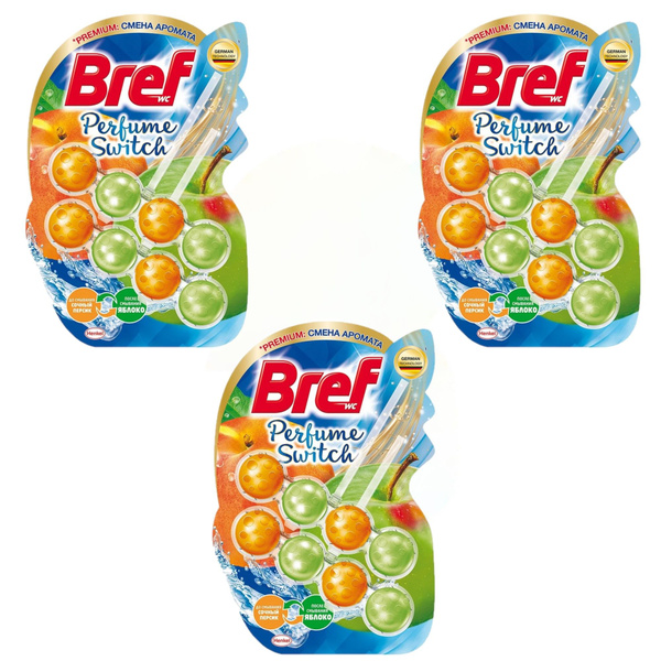 Туалетный блок подвесной Bref Perfume Switch Персик-Яблоко, 50 г ...