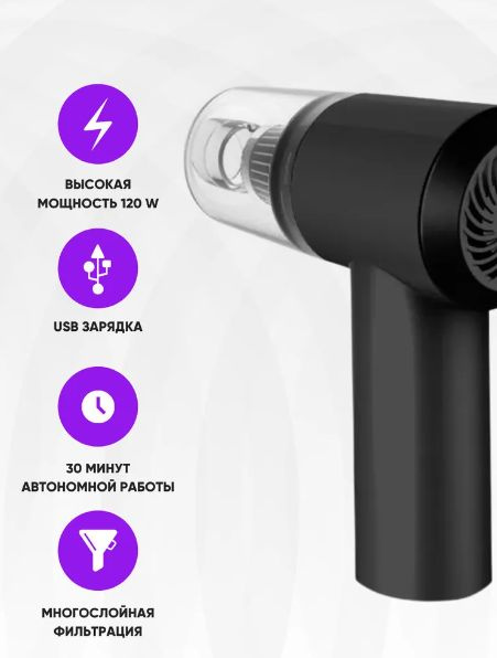 Автомобильный пылесос 2in1 Vacuum Cleaner - купить с доставкой по ...