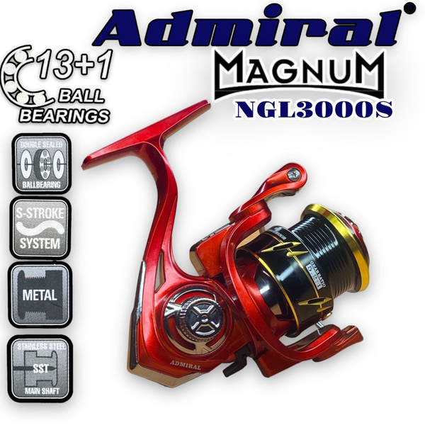 Катушка Admiral NGL MAGNUM, С байтраннером, 3000, Передний + Задний ...