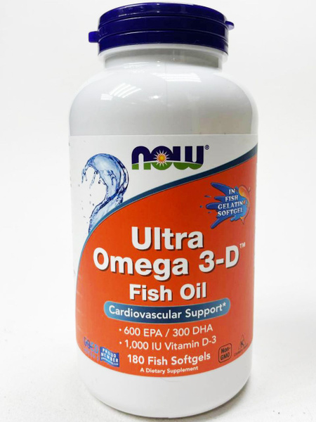 Ultra Omega 3-D NOW , 180 капсул из рыбьего желатина - купить с ...