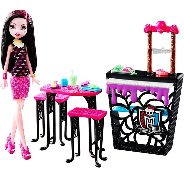 Кукла Монстер Хай Дракулаура и Кафетерий (закусочная) Mattel - купить с ...