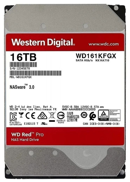 Жесткий диск Western Digital WD Red Pro 16 TB WD161KFGX OEM HDD 16 ТБ ...