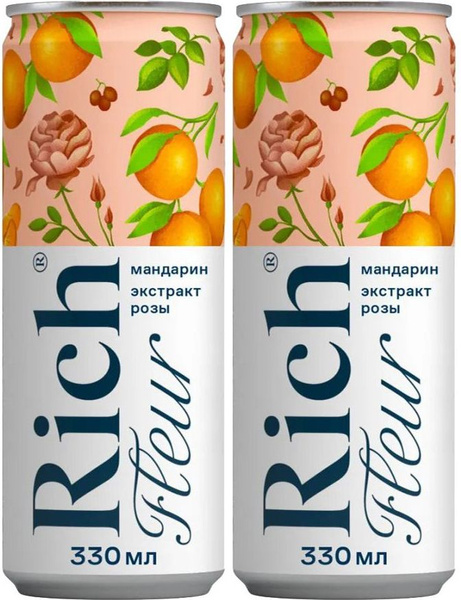 Напиток сокосодержащий Rich Fleur виноград-лимон-мандарин 0,33 л ...