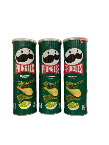 Чипсы картофельные Pringles Seaweed Flavour / Принглс cо вкусом морской капусты, 3 шт * 110 г ...
