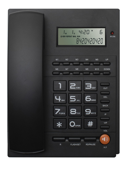 Телефон проводной домашний RITMIX RT-420 black, с ЖК дисплеем и Caller ...