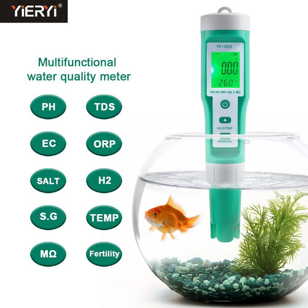10-в-1 измеритель качества воды PH EC TDS ORP H2 Fertility Salinity S.G ...