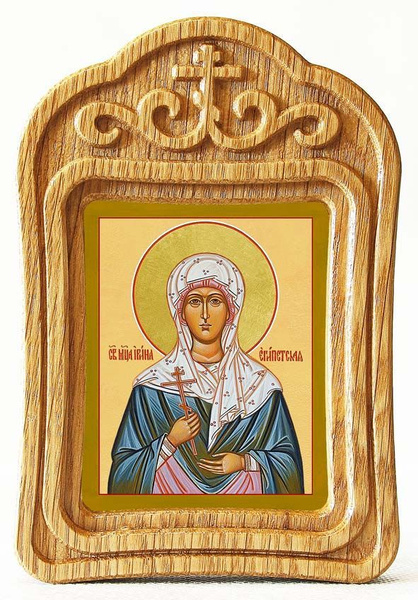 Мученица Ирина Египетская, икона в резной деревянной рамке - купить по ...