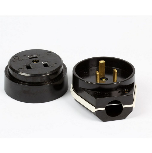 Разъем Smartbuy, для плиты 32А 250В 2P+PE (ОУ) карболитовый (SBE-IS2-250-C), черный - купить по ...