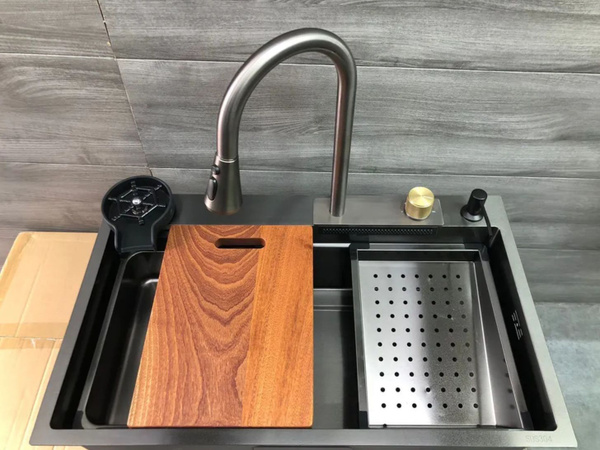 Мойка кухонная Zandini Z-23-02 черная - купить с доставкой по выгодным ценам в интернет-магазине ...