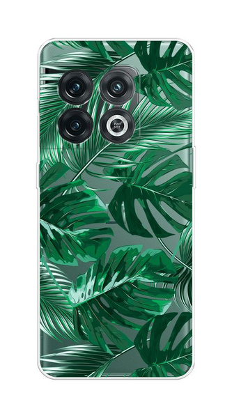 Силиконовый чехол на OnePlus 10 Pro 5G / Ван Плас 10 Про 5G Palm leaves ...