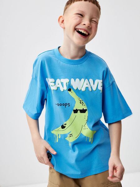 Футболка Sela, размер 140, цвет голубой, 100% хлопок - купить по выгодной цене в интернет ...