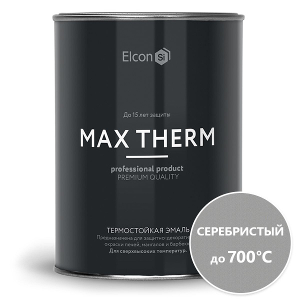 Эмаль термостойкая ELCON серебристая +700С 0,8кг купить на OZON по низкой цене (839547805)
