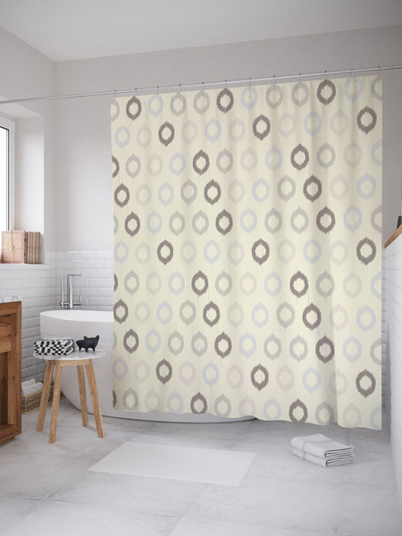 Штора для ванной 200x180 см JoyArty ширма плотные ширина 180 высота 200 для бани санузлов дома ...