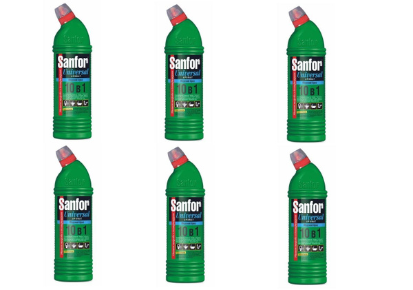 Средство чистящее 10 в 1 Sanfor (Санфор) Универсал Морской бриз, 750мл х 6шт - купить с ...