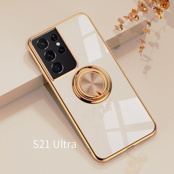 Гальванический чехол для Samsung Galaxy S21 Ultra с Кольцо Держатель ...