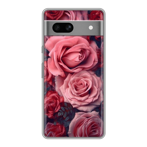 Дизайнерский силиконовый чехол для Google Pixel 7A Розы цветы - купить ...
