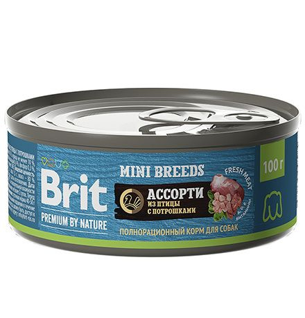 Brit Premium by Nature Mini Breeds / Консервы Брит для взрослых собак ...