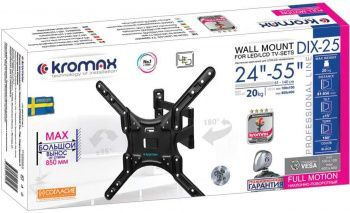 для телевизора DIX-25 черный 24"-55" макс.20кг настенный поворотно ...