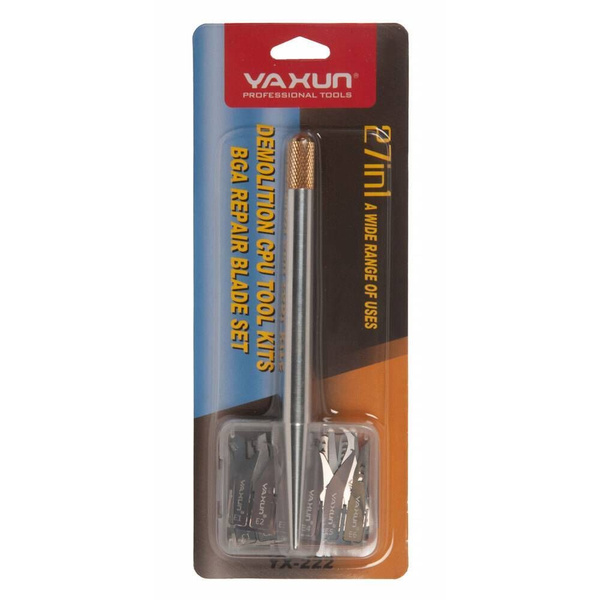 Нож YaXun YX-222 с набором лезвий 27 шт. для демонтажа BGA микросхем купить на OZON по низкой ...