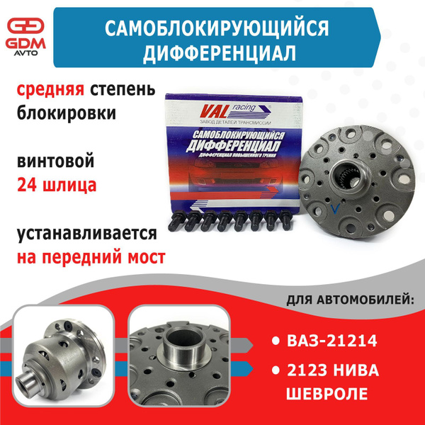 Самоблокирующийся дифференциал переднего моста винтовой на ВАЗ 21214 ...