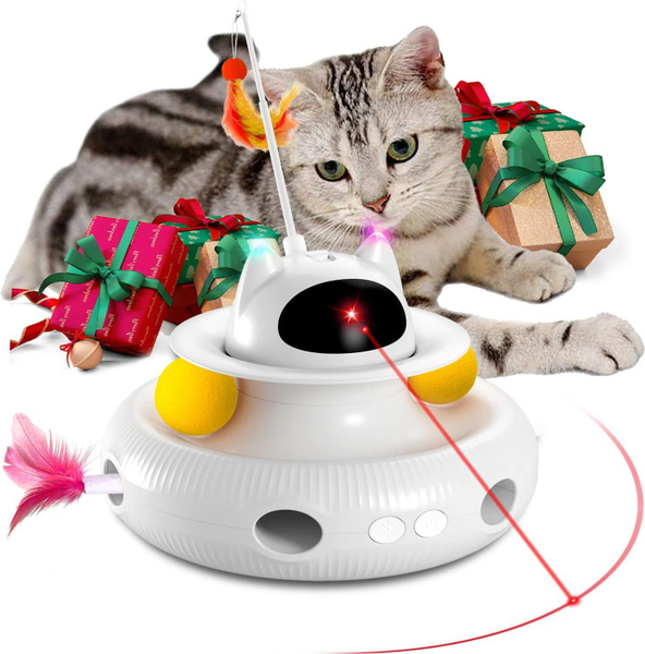 Интерактивная игрушка для кошек и котят, 4 в 1 (Трек, Лазер, Летучие ...