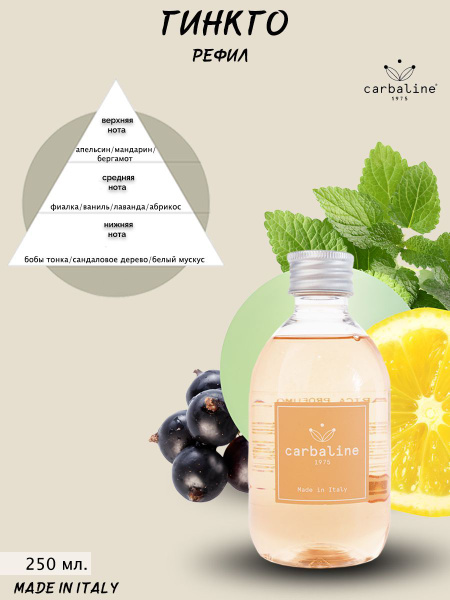 Наполнитель для ароматического диффузора CARBALINE, Жидкий, 250 мл ...