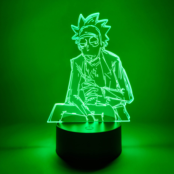 Купить LED ночник Рик / Rick из мультфильма Рик и Морти / Rick and ...