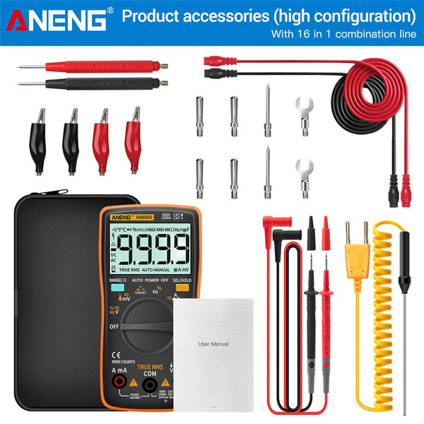 ANENG AN8009 Цифровой мультиметр Транзисторные тестеры Конденсатор True ... ANENG AN8009 Цифровой мультиметр Транзисторные тестеры Конденсатор True ...