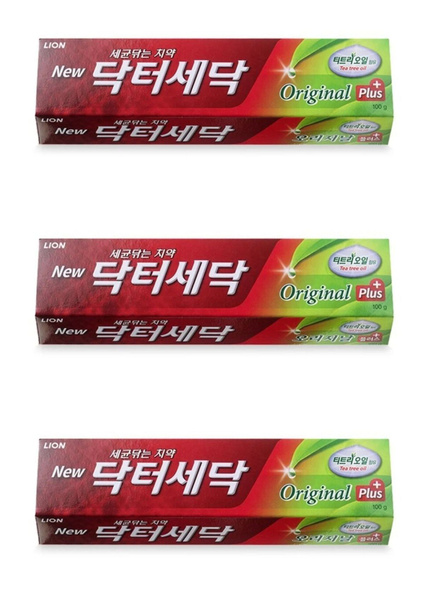 LION Паста зубная Dr. Sedoc c экстрактом масла чайного дерева, 100 г - 3 штуки - купить с ...