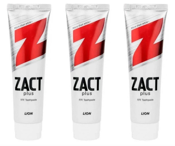 Lion Паста зубная отбеливающая Zact, 150 гр, 3 шт купить на OZON по низкой цене (1401931851)