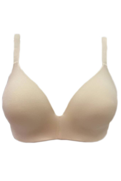 Бюстгальтер Женский Milavitsa без косточек, размер 85A светло-бежевый Полиамид, Полиэстер ...