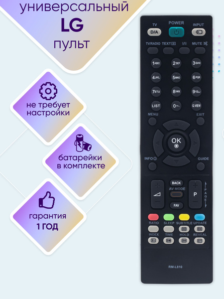 Пульт ДУ K&U LGTVST - купить по выгодной цене в интернет-магазине OZON (1099539491)