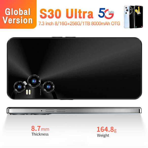 Смартфон S30 Ultra динамический остров 7.3 дюйм двойная сим-карта ...