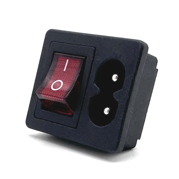 Разъем сетевой С8 на корпус с выключателем купить с доставкой по выгодным ценам в интернет