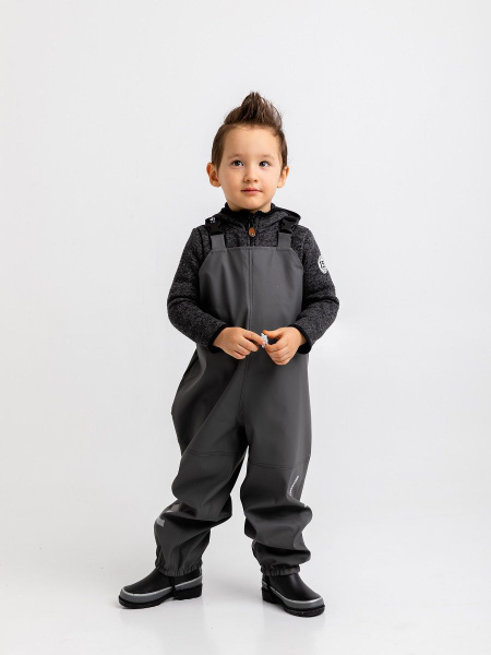 Полукомбинезон Девочки Symbion, размер 140, рост 134-140 серый На любой ...