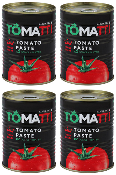 Tomatti Паста томатная 28-30%, 380 г, 4 шт - купить с доставкой по ...