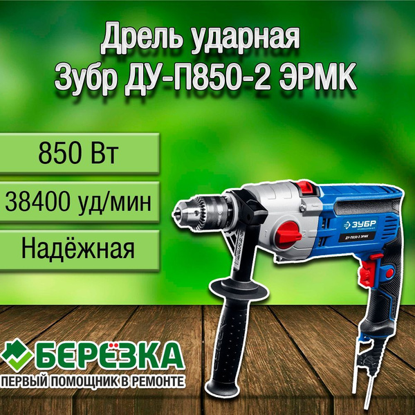 Дрель ударная Зубр Профессионал ДУ-П850-2 ЭРМК 850 Вт 850 Вт - купить в ...