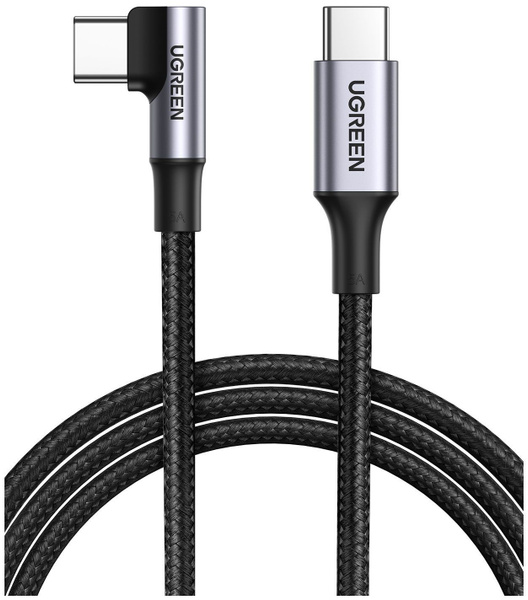 Кабель USB Type-C Ugreen 90° угловой, USB C 2.0 - USB C 2.0, 5A, 2 м ...