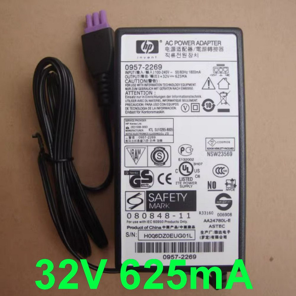 32V 625mA AC Адаптер питания DC 0957-2269 2242 2250 for HP Принтер ...