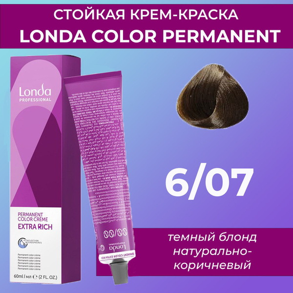 Londa Color Permanent крем-краска для волос 6/07 темный блонд ...