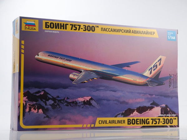 Сборная модель самолета Zvezda Пассажирский авиалайнер Boeing 757-300 ...