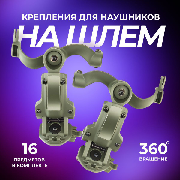 Крепления для активных наушников для стрельбы на шлем - купить с ...
