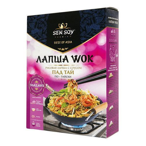 Лапша Sen Soy WOK Премиум по-тайски 235 г - купить с доставкой по выгодным ценам в интернет ...