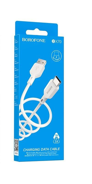 Кабель USB Type-C, USB Type-A BOROFONE Провод_USB Type-A_USB Type-C_USB 2.0 - купить по низкой ...