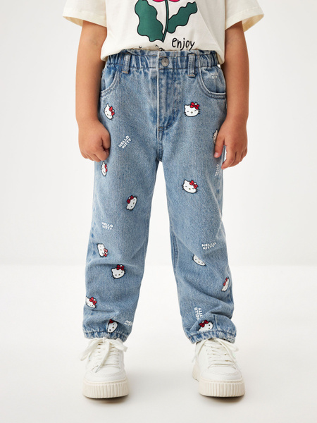 Джинсы Девочки SELA синий Деним, размер 110 прямой Молния Средняя Китай На любой сезон ...